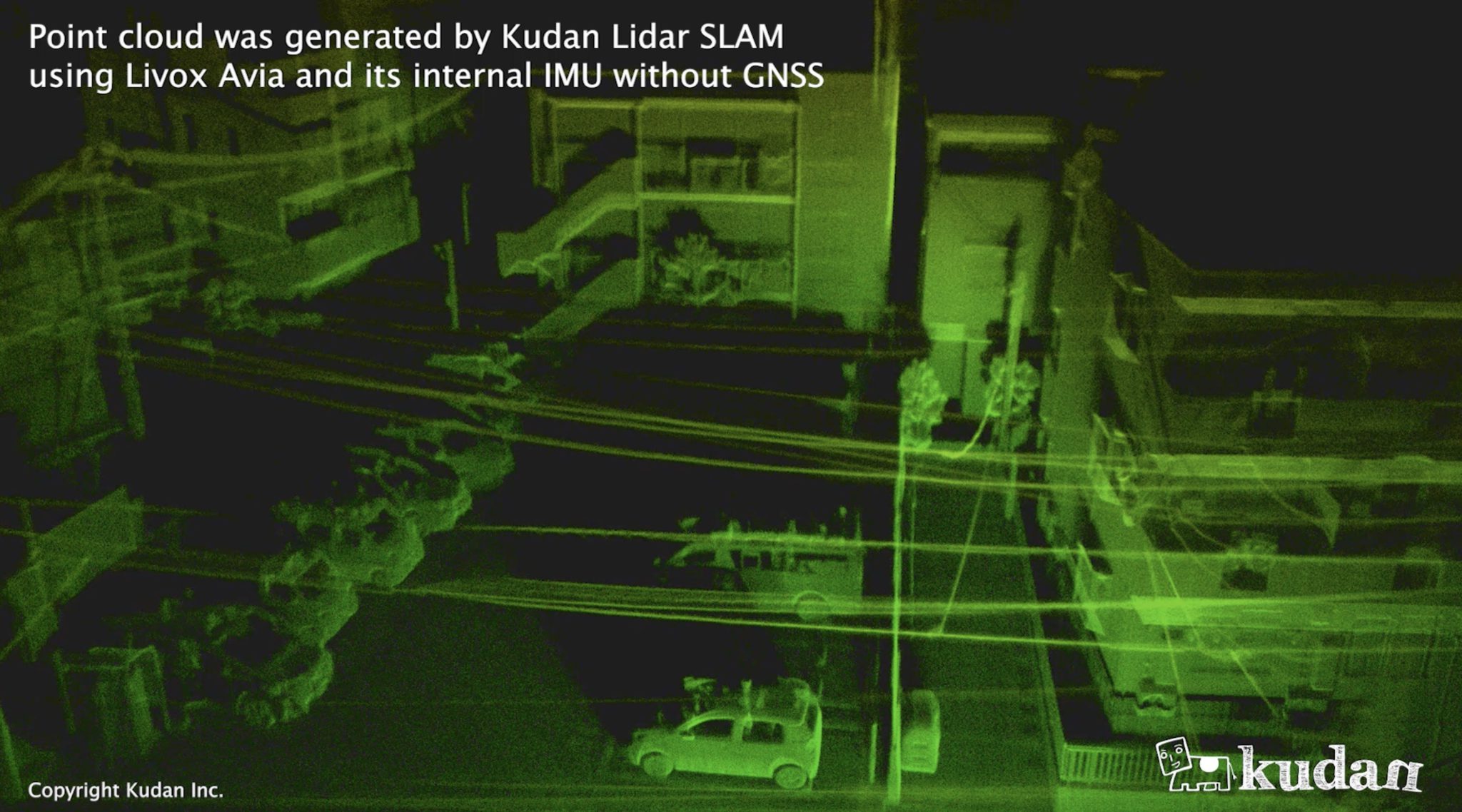 Kudan 3D-Lidar SLAM (KdLidar) new demo: Sharp point cloud with a Lidar without external GNSS nor ...